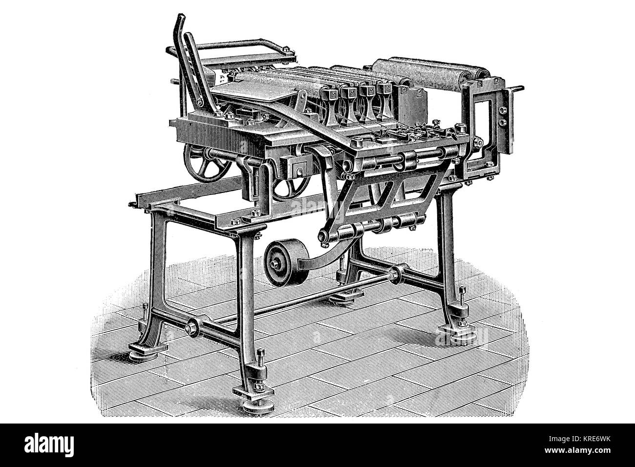 Brick cutter by Richard Raupach, Goerlitz, Germany, with the cutter ...