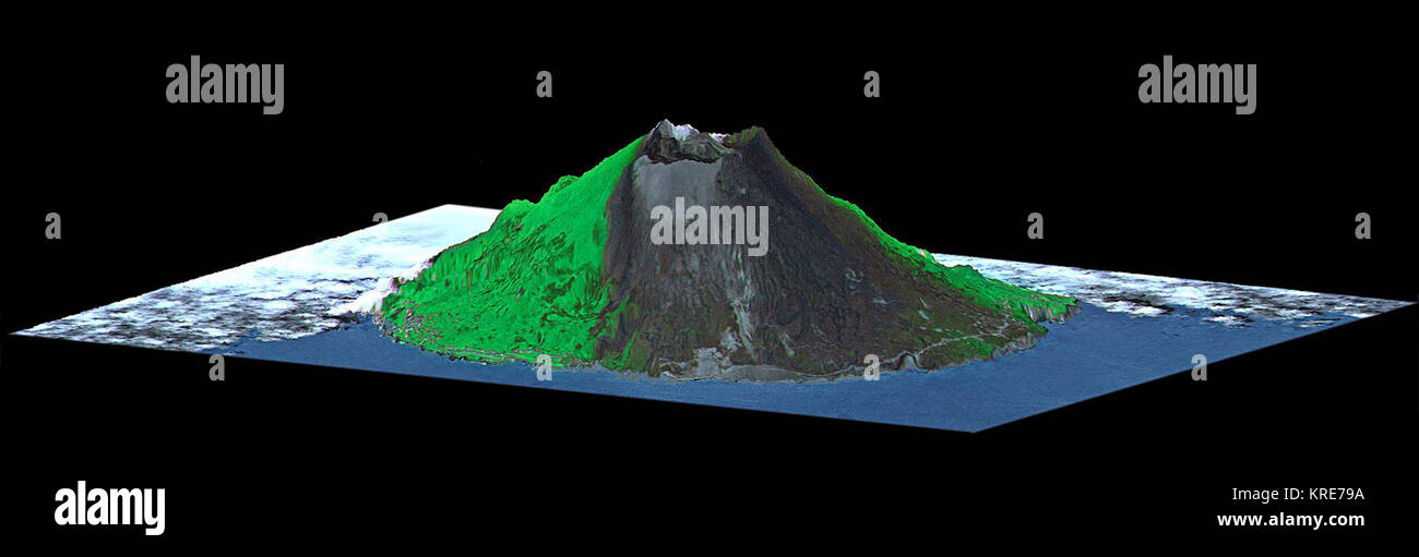 Perspective of Miyake-Jima Island Stock Photo - Alamy