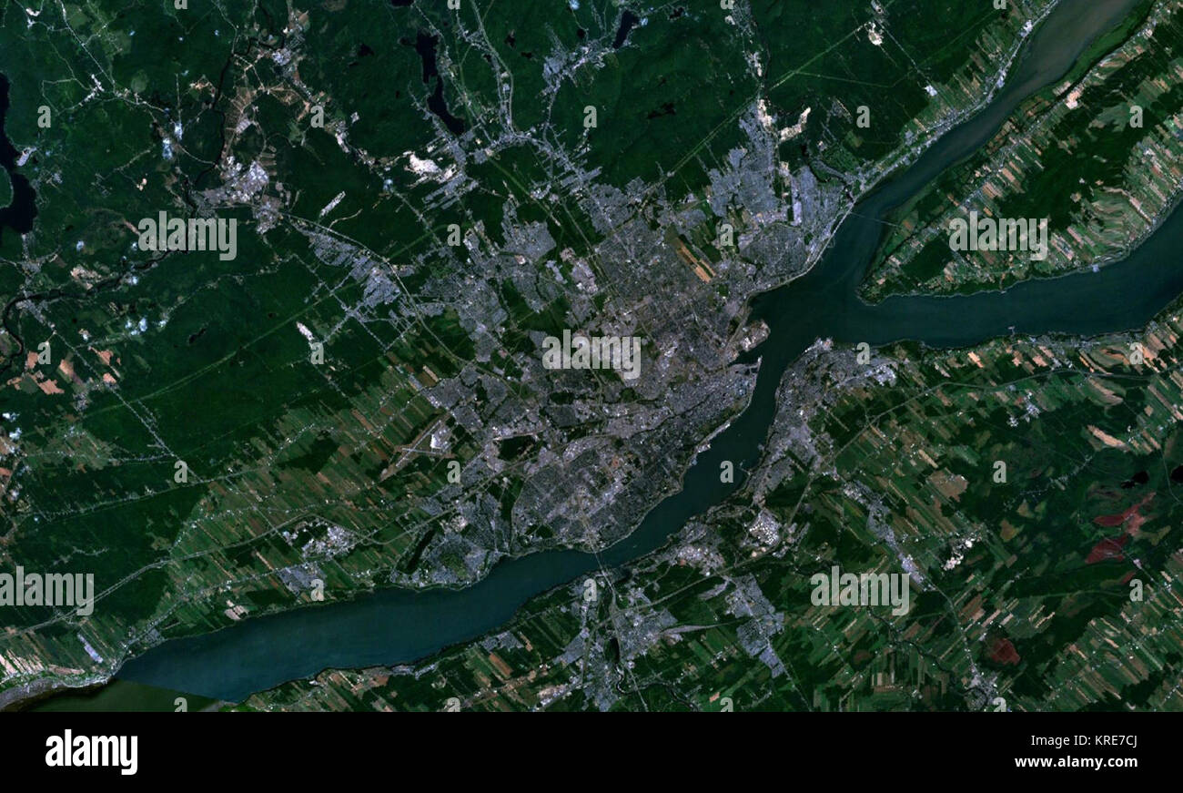 Quebec city-satellite image Stock Photo - Alamy