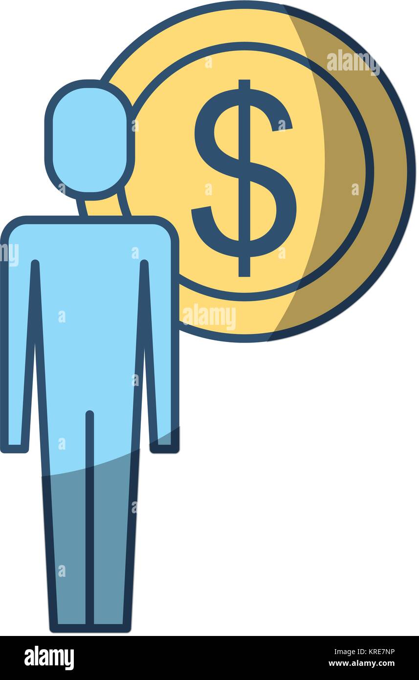 businessman dollar coin money symbol Stock Vector Image & Art - Alamy
