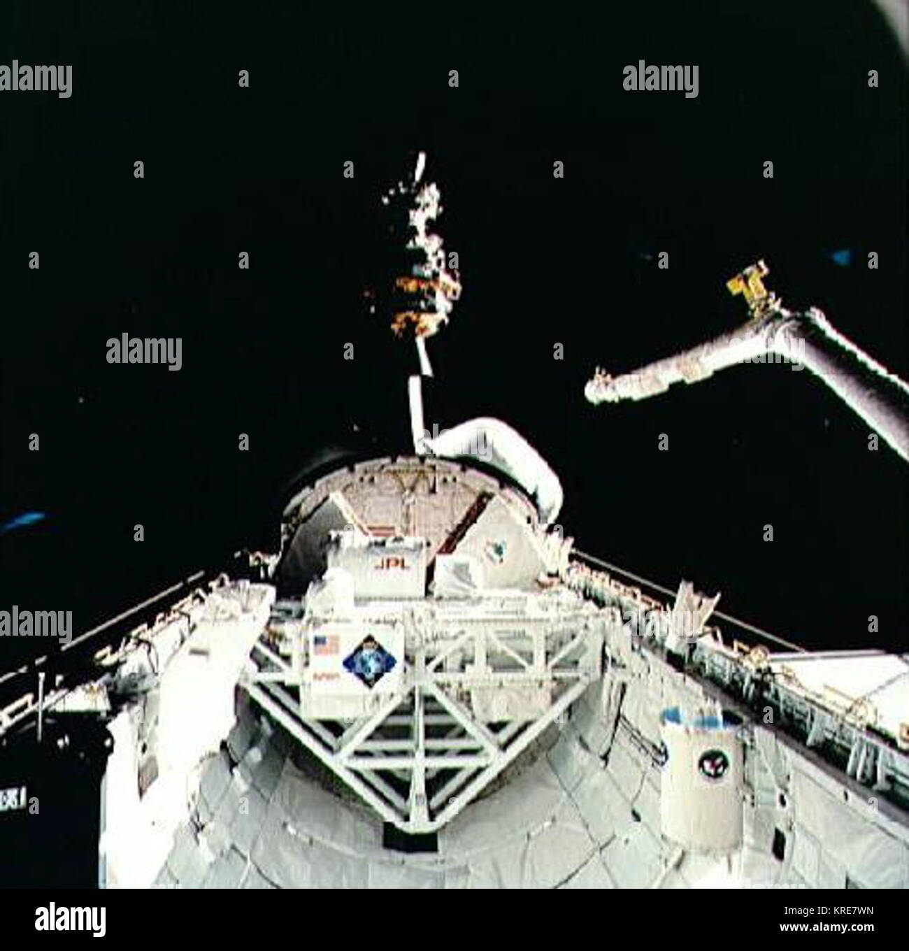 STS-52 LAGEOS-II deployment Stock Photo - Alamy