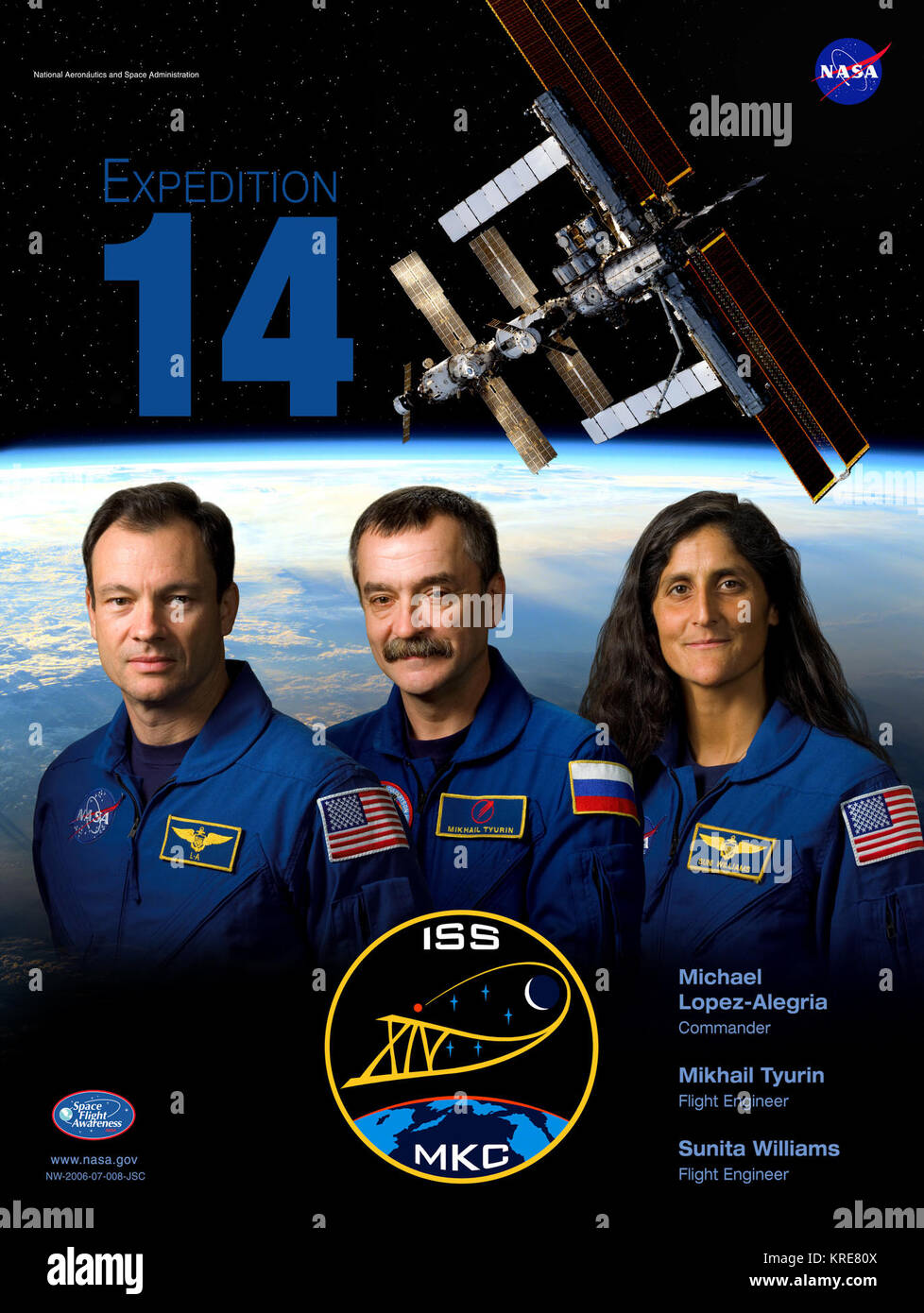 Expedition 14 NASA Space Flight Awareness mission poster Expedition 14 ...