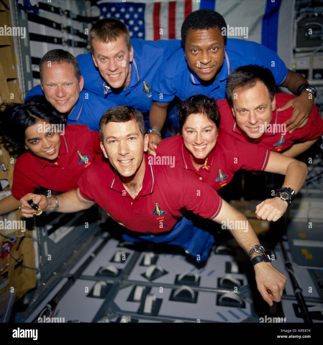 STS-107 crew in orbit Stock Photo - Alamy
