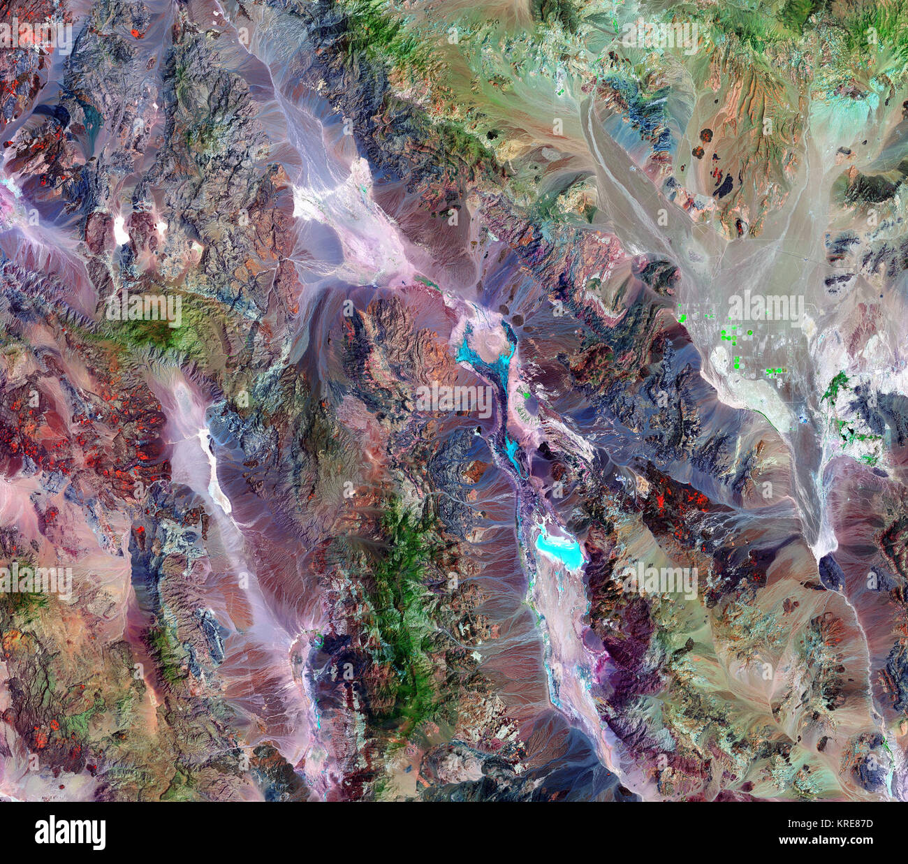 Death valley vegetation aerial view Stock Photo - Alamy