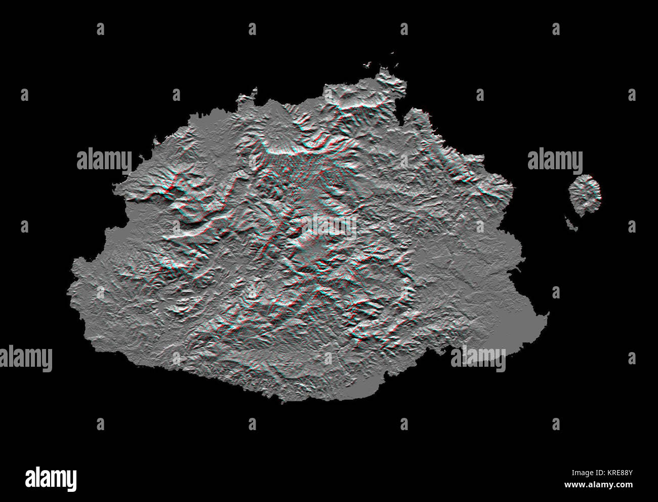 Relief map of Fiji Islands Stock Photo - Alamy