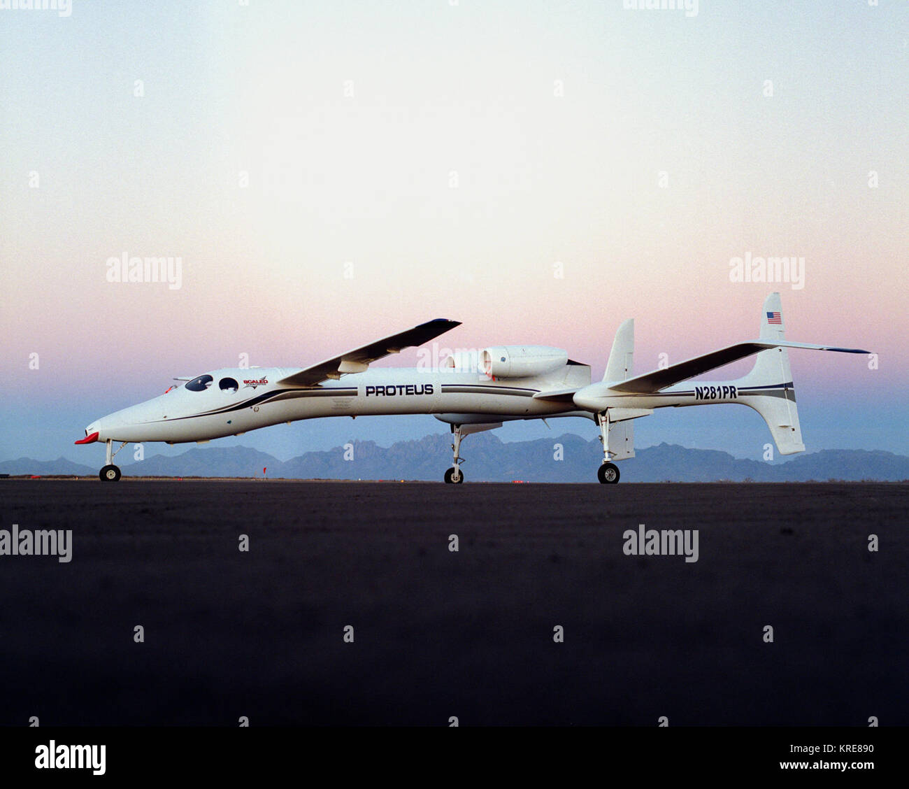 Scaled Composites Proteus at sunset Stock Photo - Alamy
