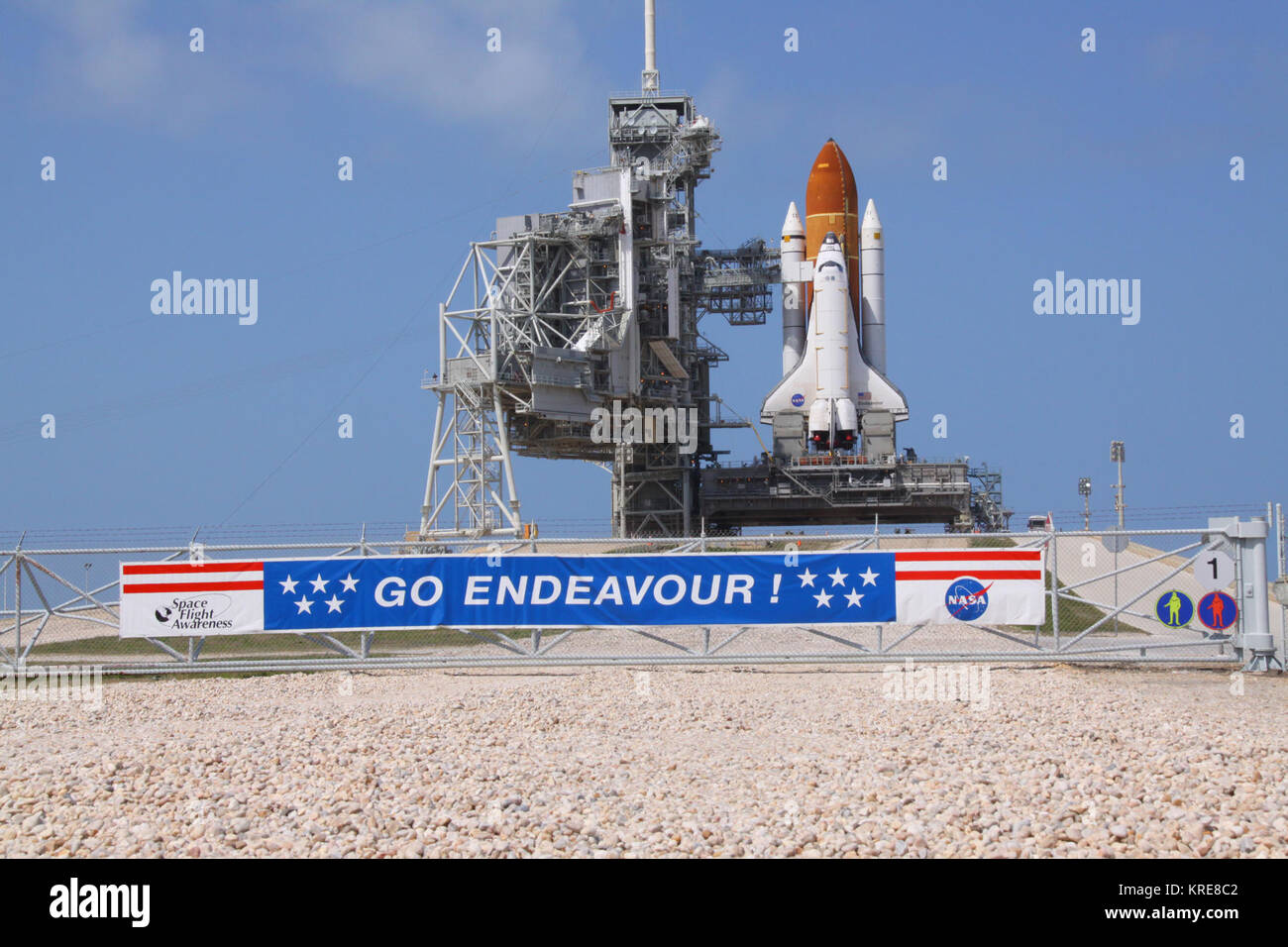 STS-134 Endeavour on Launch Pad 39A Stock Photo - Alamy