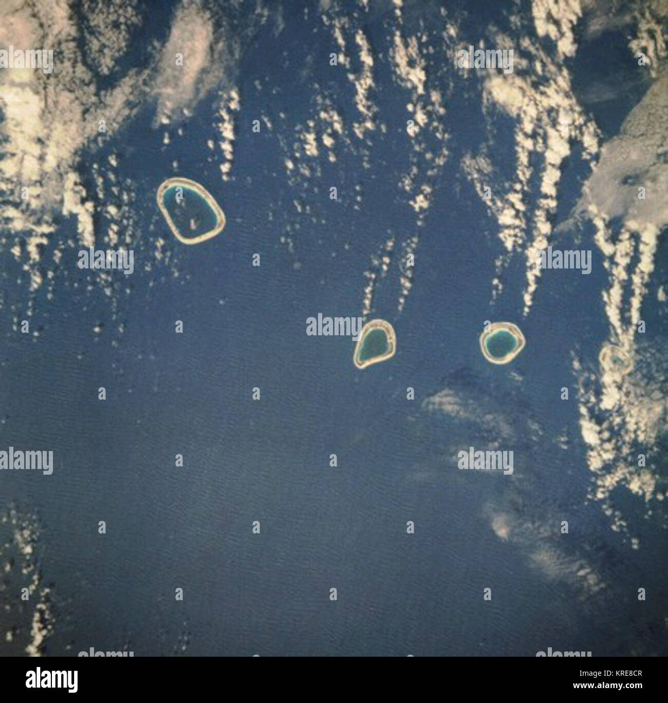 Satellite photo Tuamotus Stock Photo - Alamy