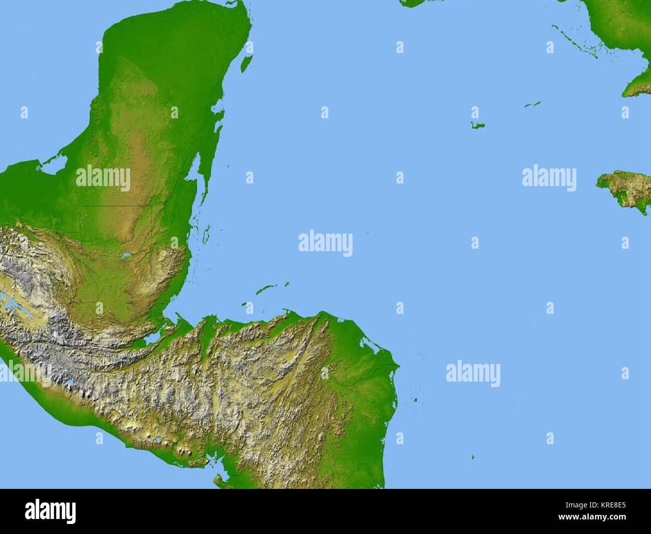 Satellite radar topography of Guatemala Stock Photo - Alamy