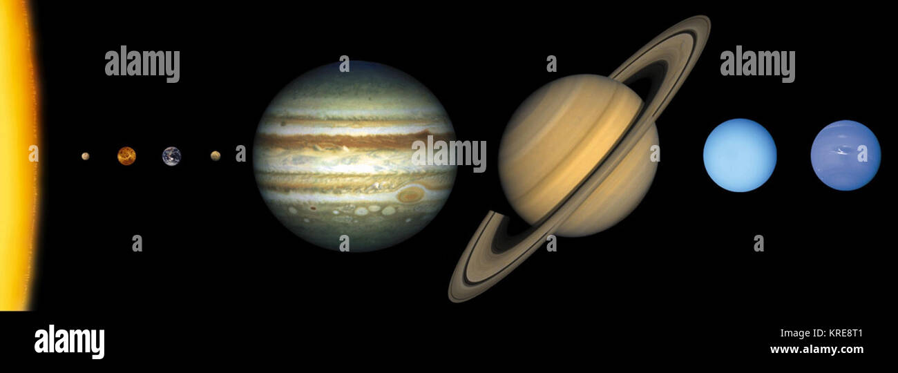 Solar system scale-2 Stock Photo - Alamy