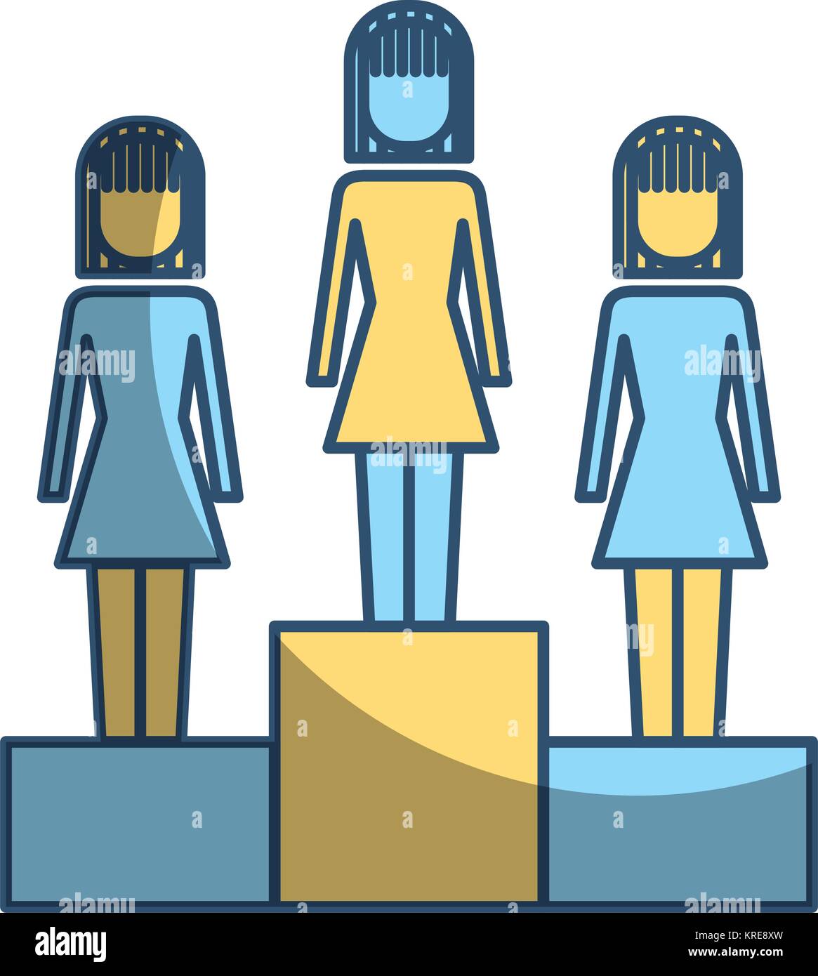 business women in podium competition success Stock Vector Image & Art ...