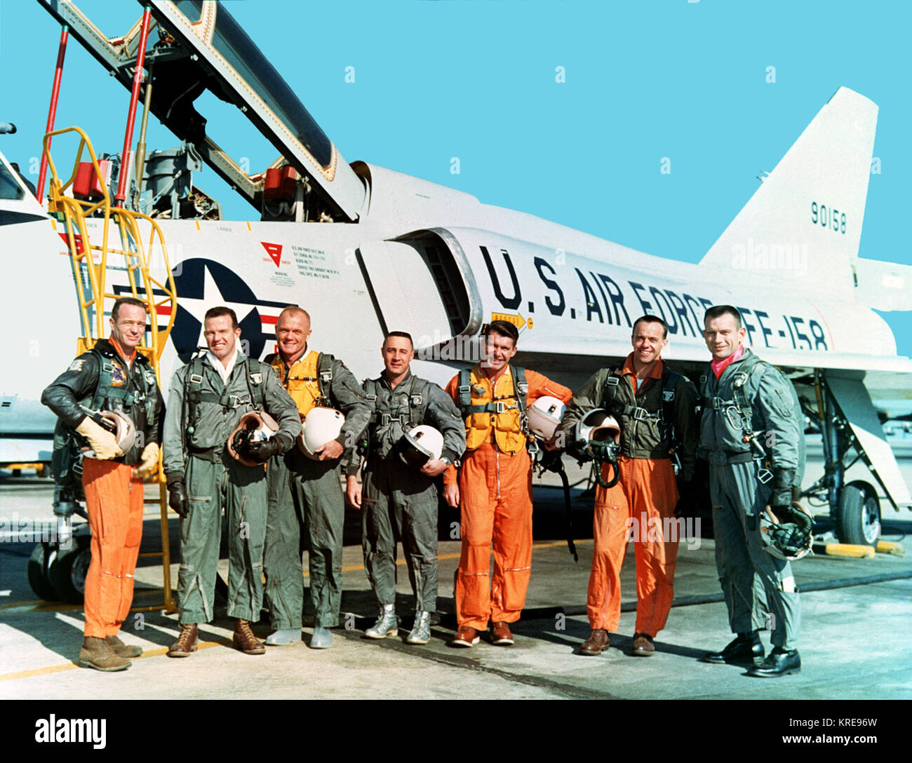 The Mercury Seven Astronauts - GPN-2000-001286 Stock Photo - Alamy