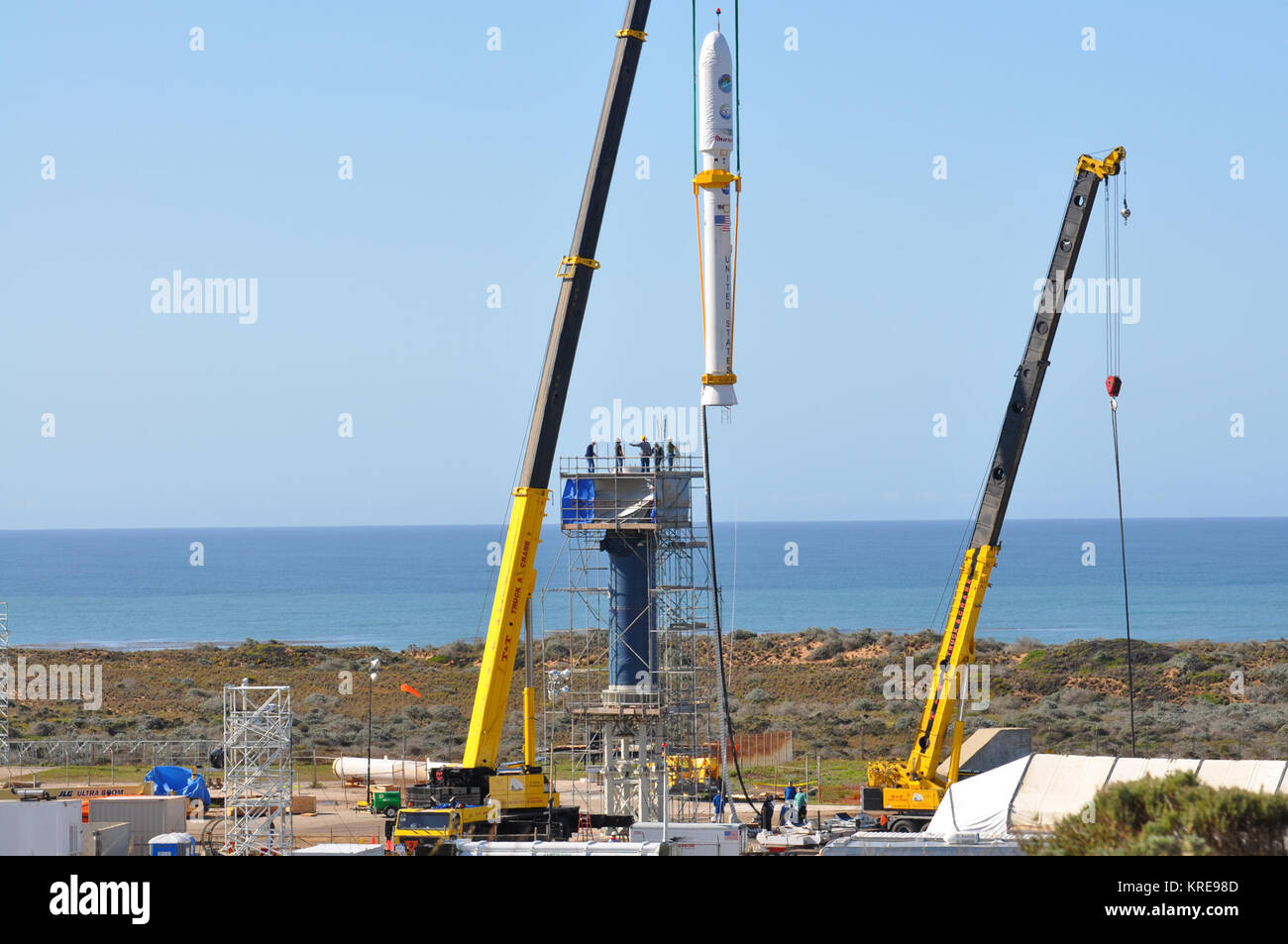 Taurus XL upper Stages lifted on the Stage 0 Stock Photo - Alamy