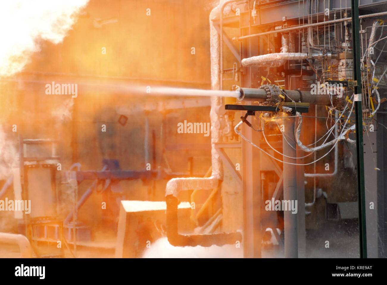 Test of the J-2X Engine Stock Photo - Alamy