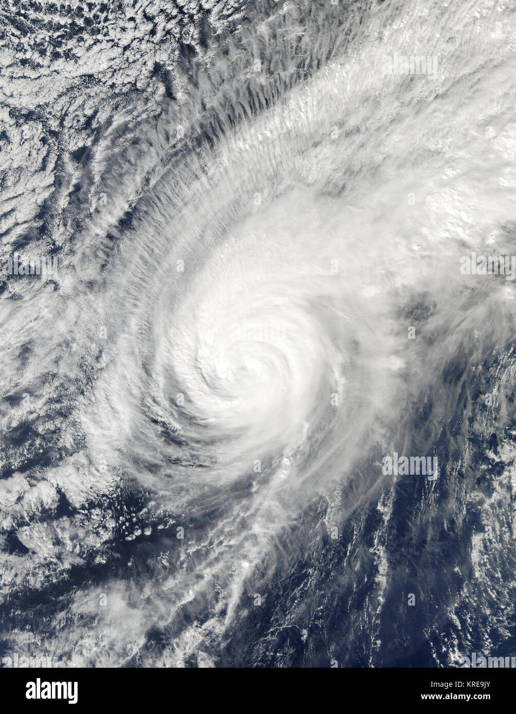 Typhoon Pongsona 10 dec 2002 0340Z Stock Photo - Alamy