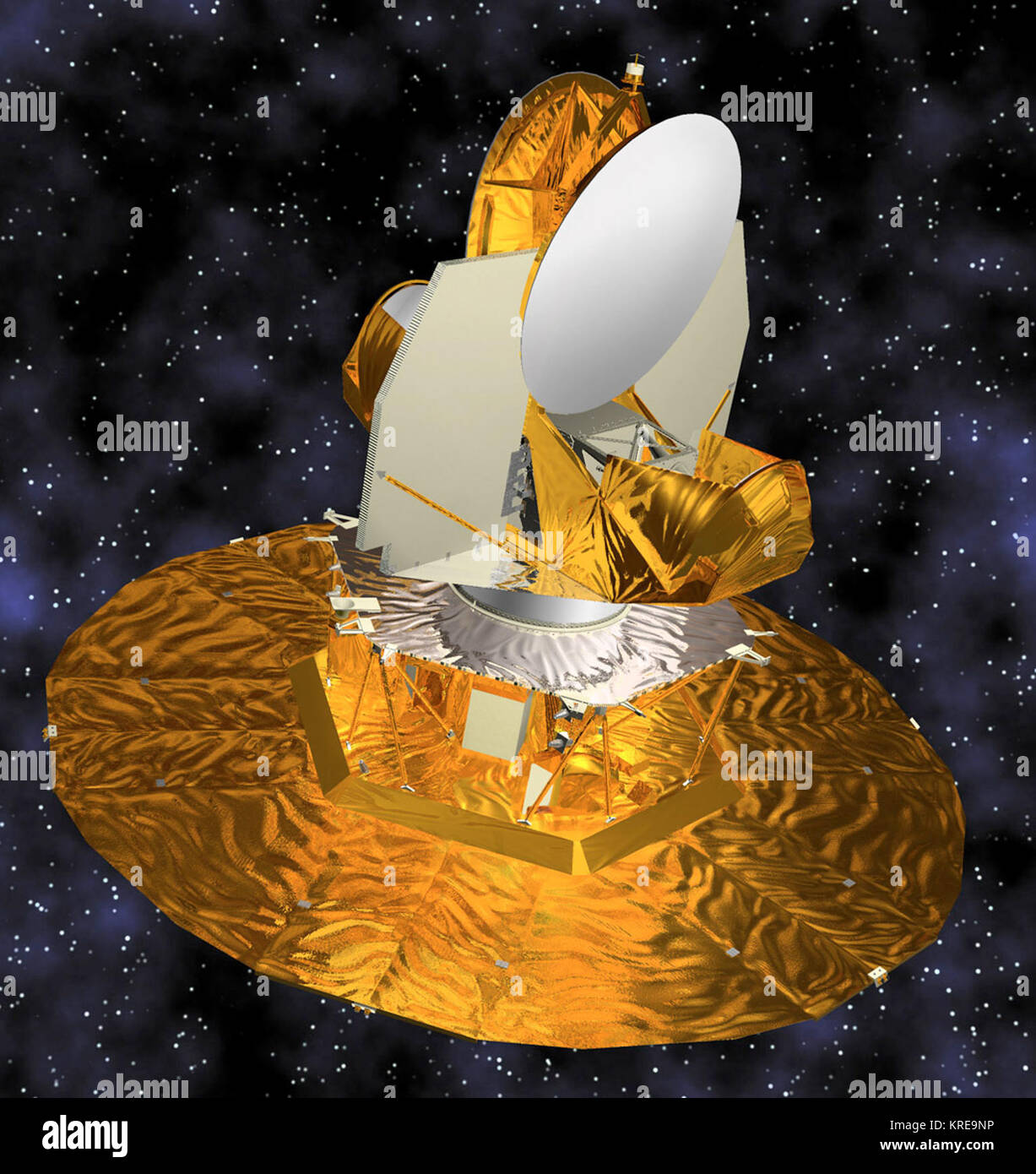 WMAP spacecraft with background Stock Photo - Alamy