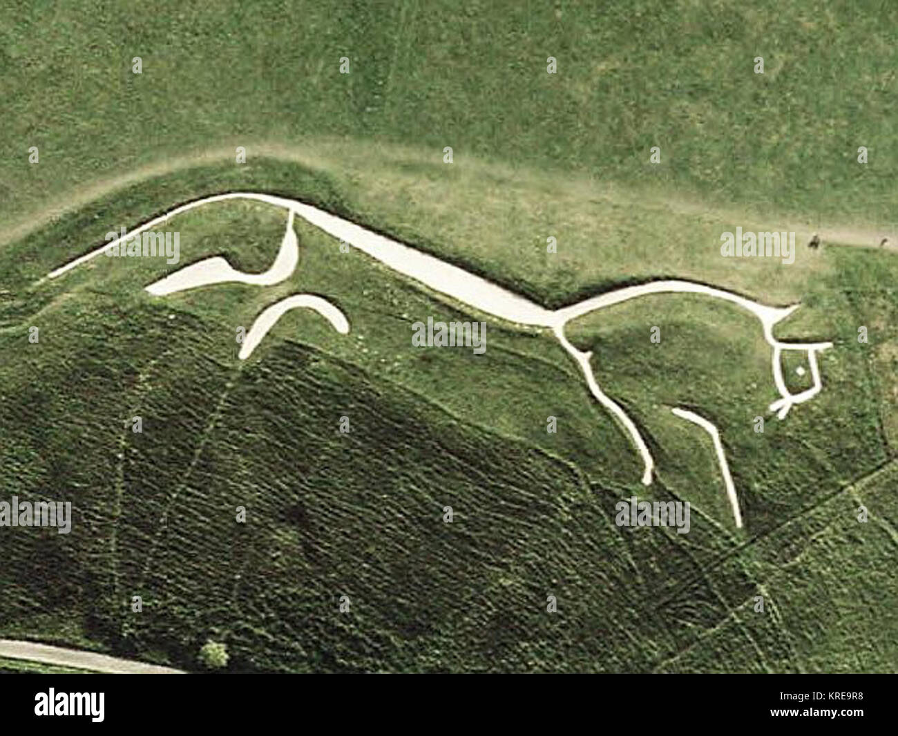 White horse uffington aerial hi-res stock photography and images - Alamy
