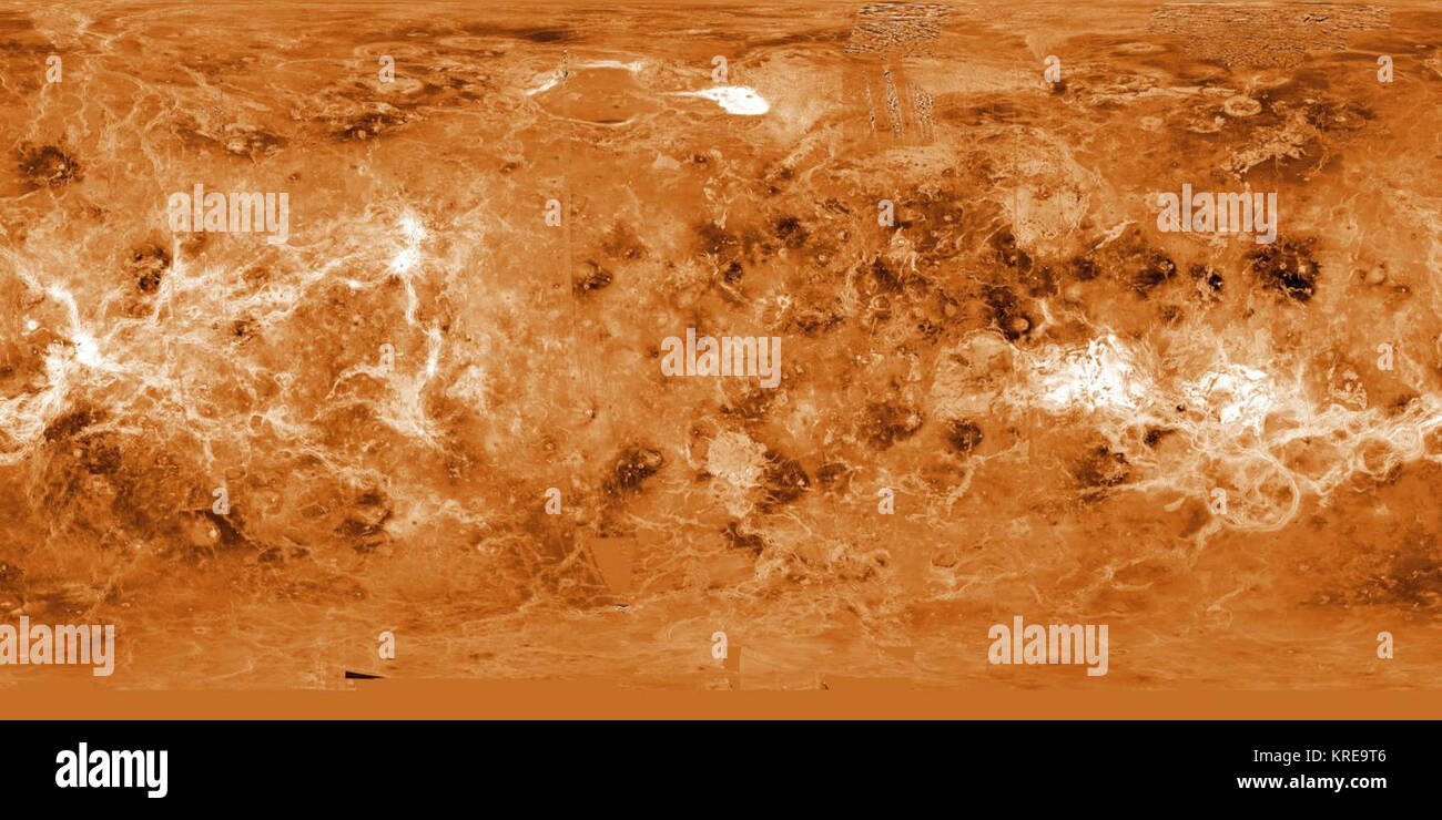 Venus map NASA JPL Magellan-Venera-Pioneer Stock Photo - Alamy