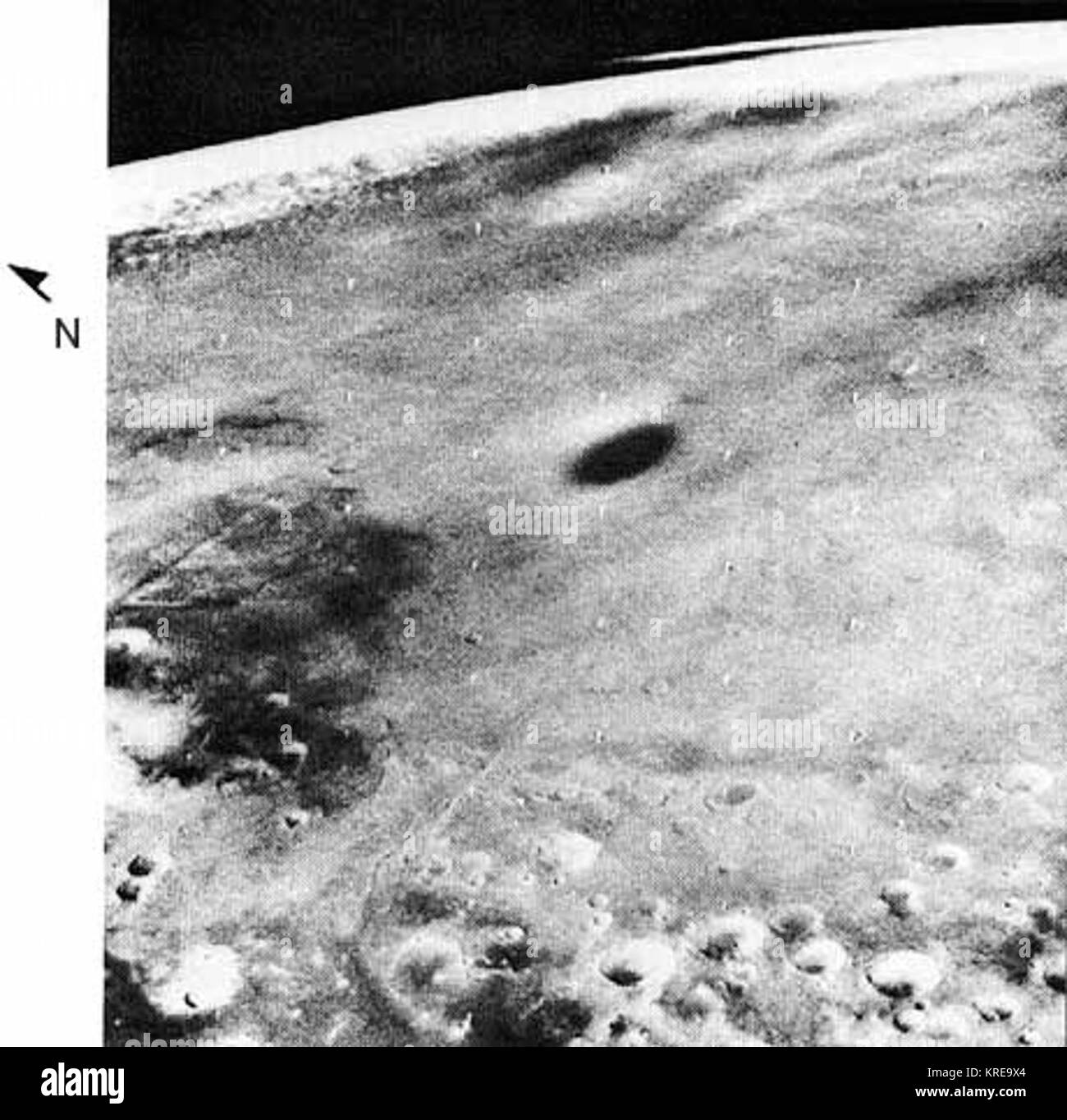 Viking Orbiter 1 Phobos shadow p101a Stock Photo - Alamy