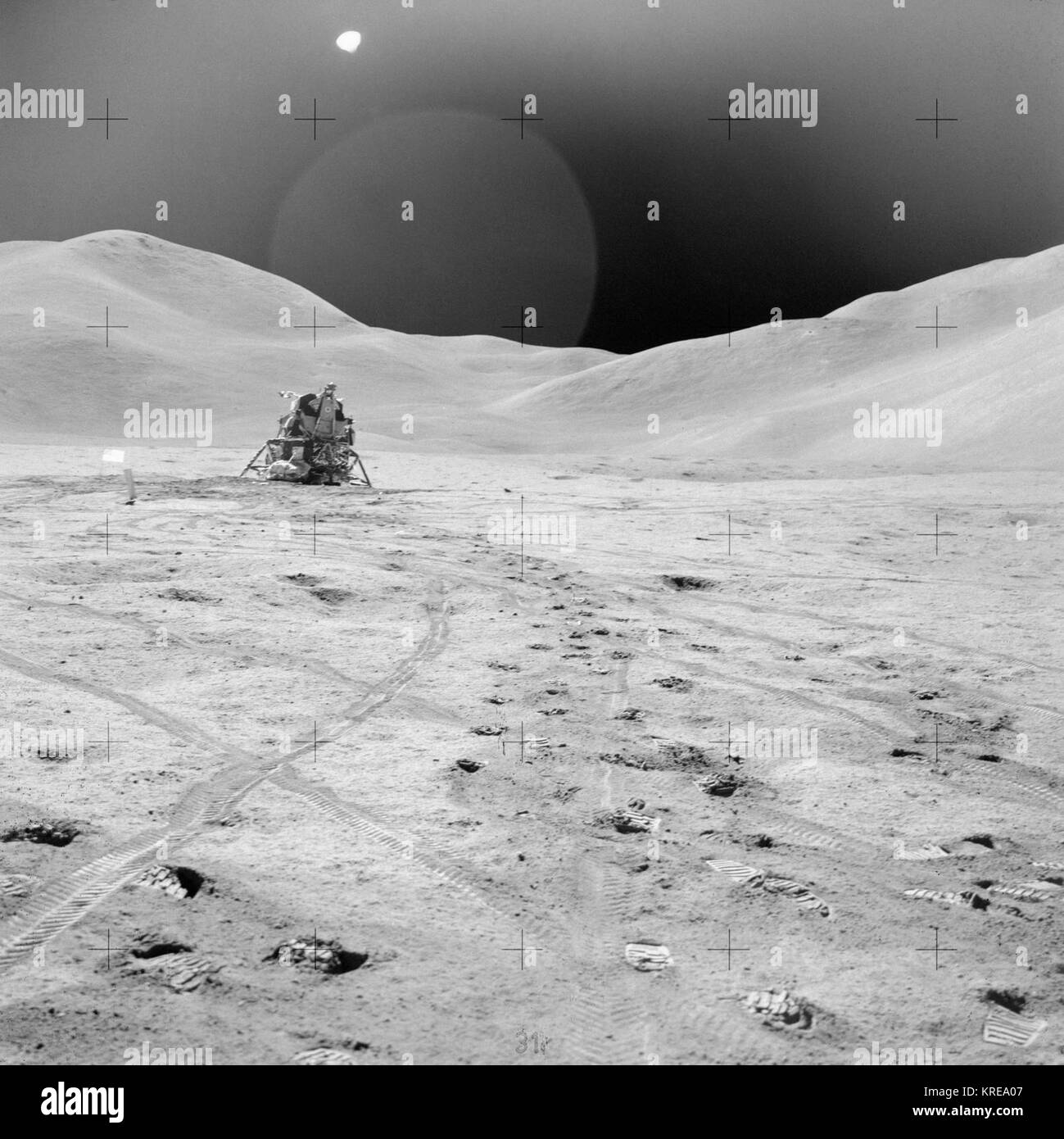 Falcon lunar module on the Moon Stock Photo - Alamy