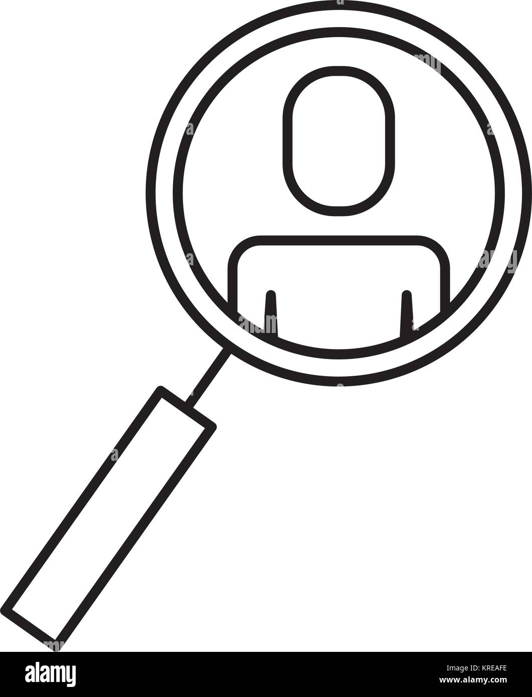 magnifier with business man icon Stock Vector Image & Art - Alamy