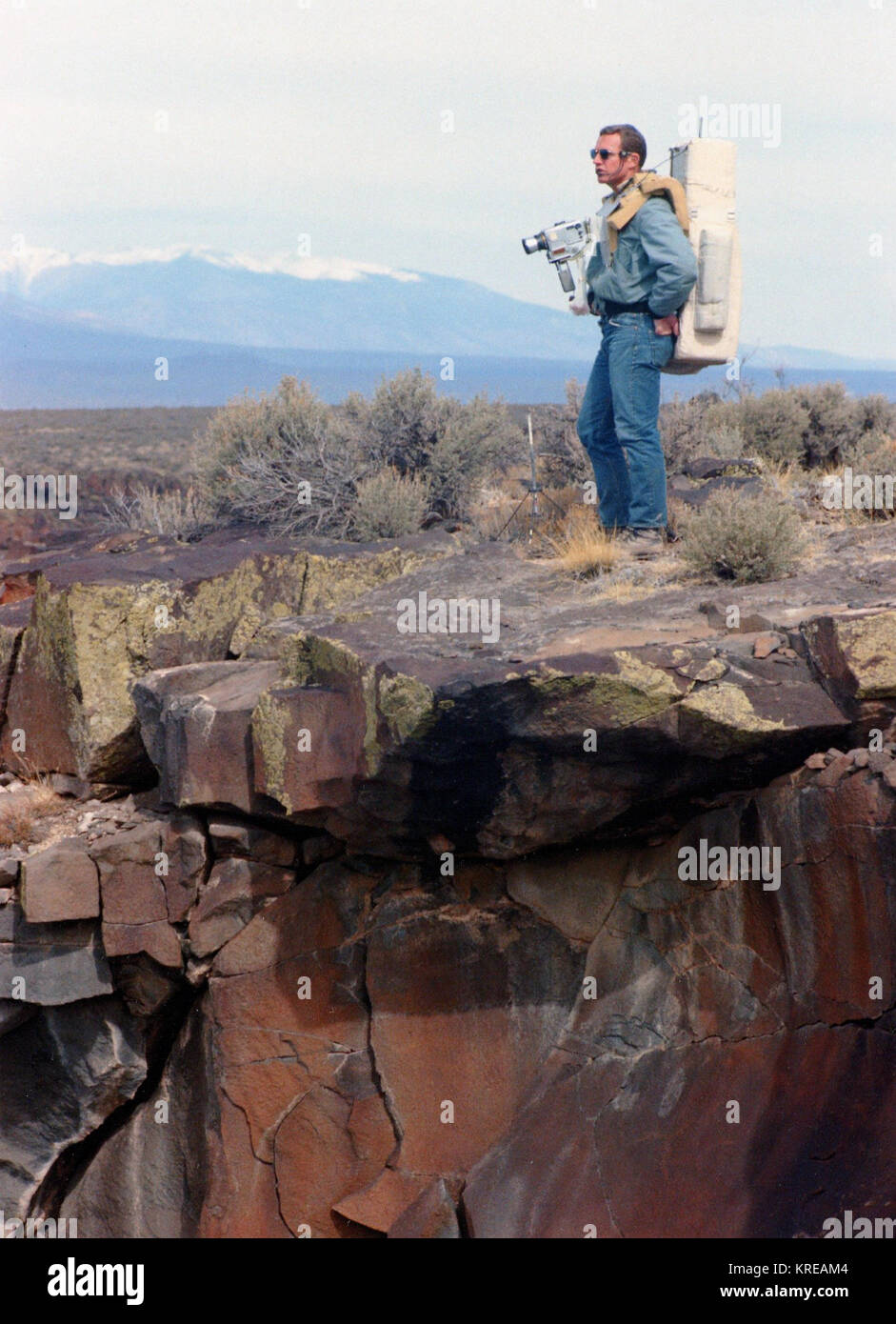 Apollo 15 commander Dave Scott geology training Stock Photo - Alamy