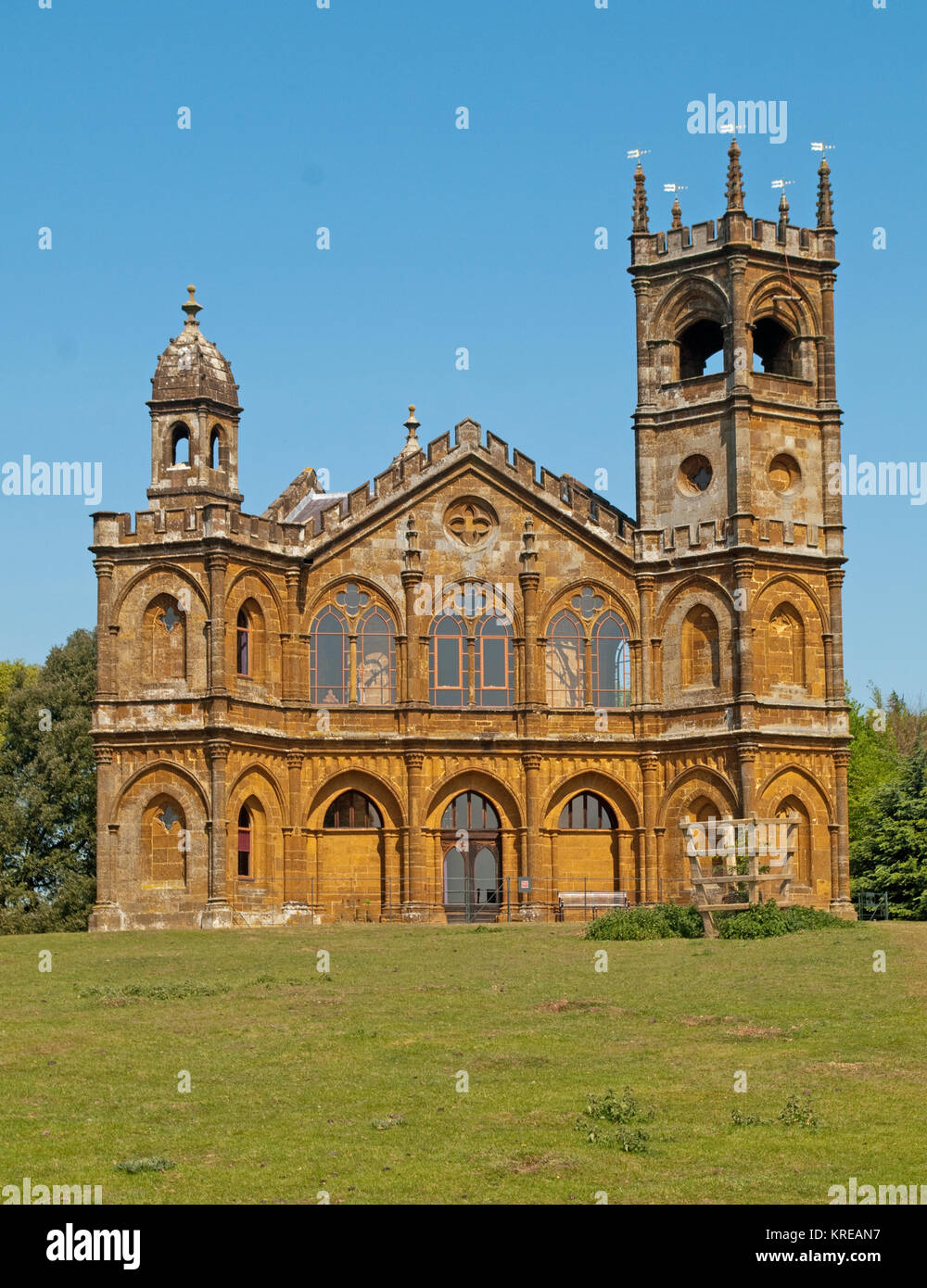 Gothic Temple, Stowe Landscape Garden, Buckinghamshire, England Stock ...
