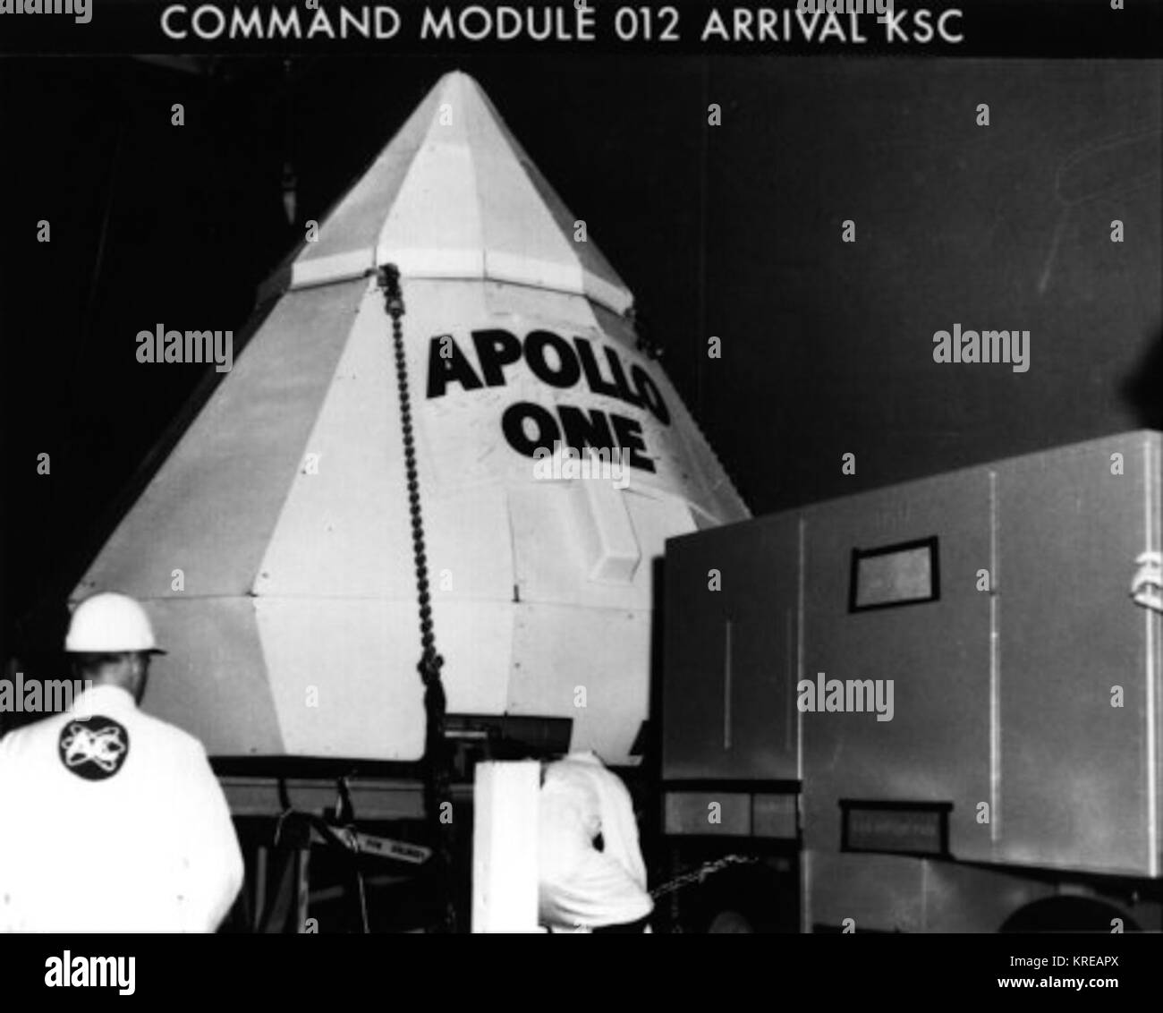 Apollo One CM arrival KSC Stock Photo - Alamy