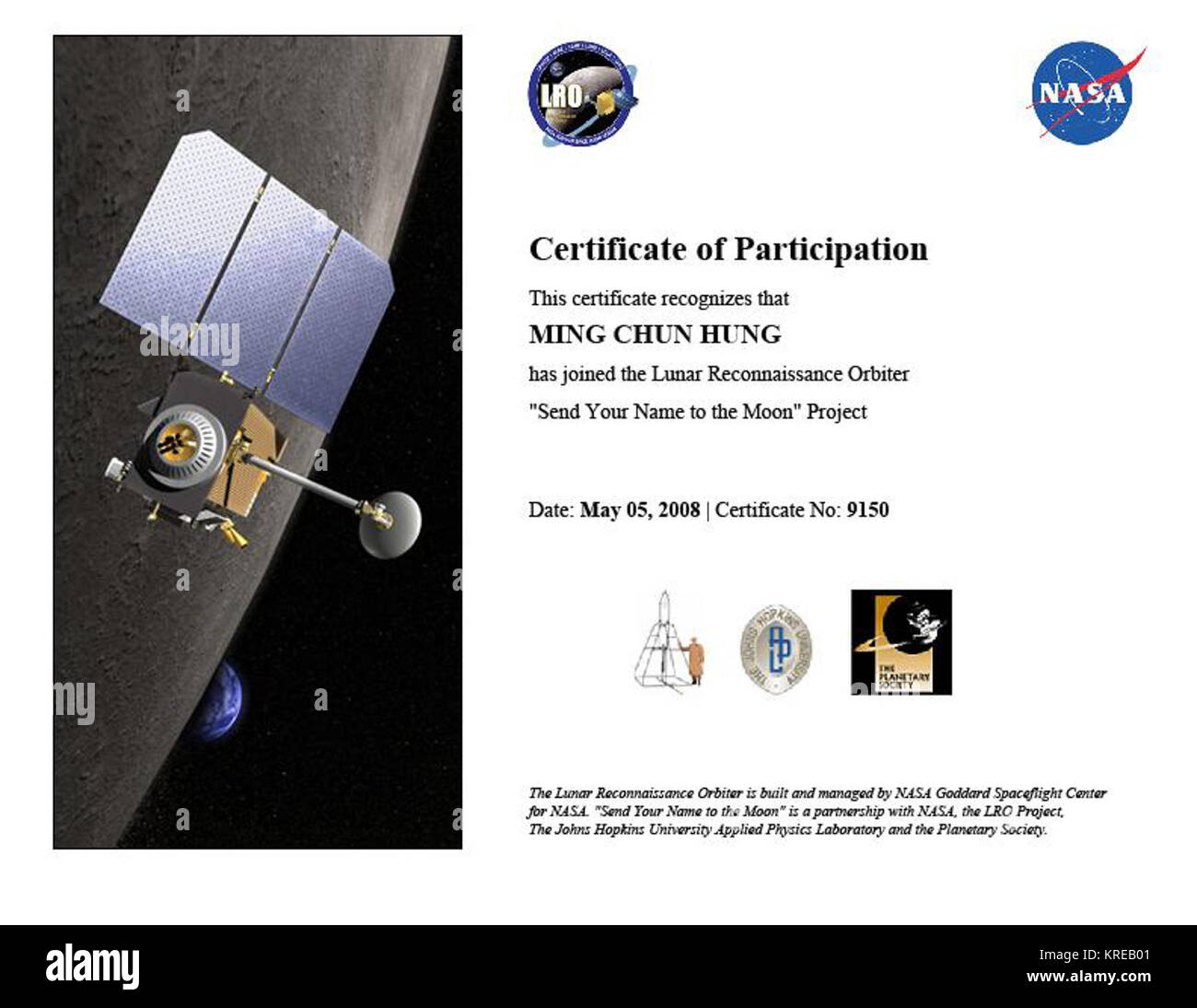 2008 Lunar Reconnaissance Orbiter -1 Stock Photo - Alamy