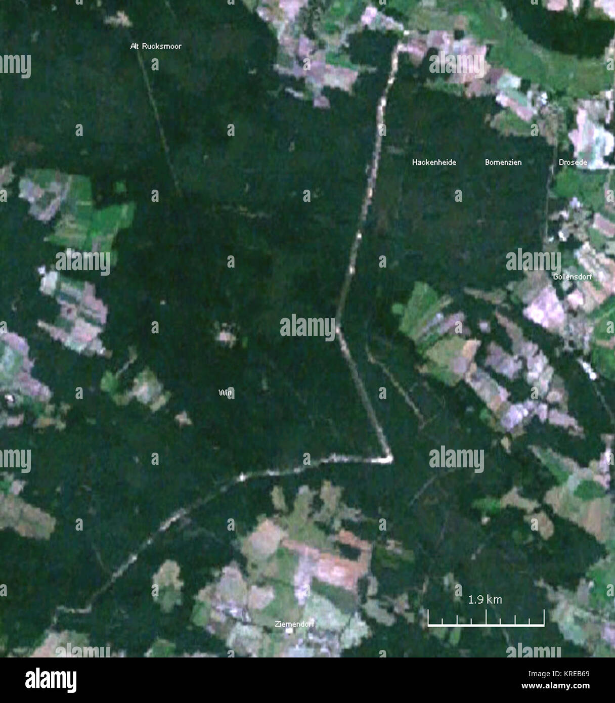 Border satellite view Stock Photo - Alamy