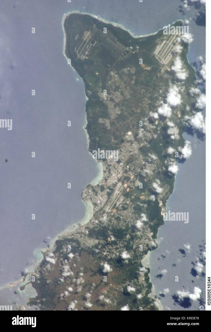 North Guam from space Stock Photo - Alamy