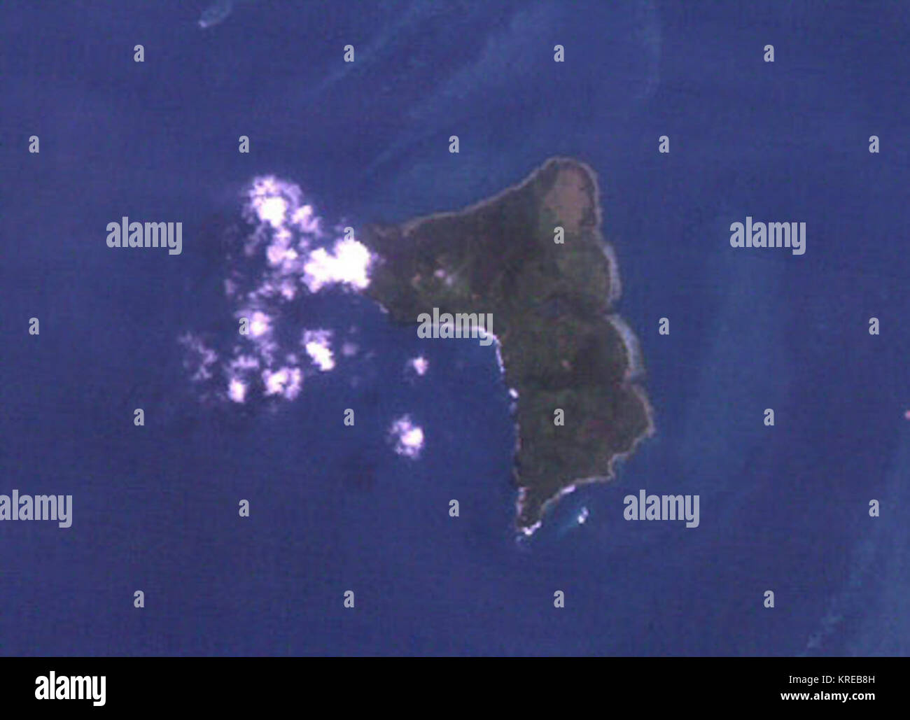 Landsat sangiang island 18may92 Stock Photo - Alamy