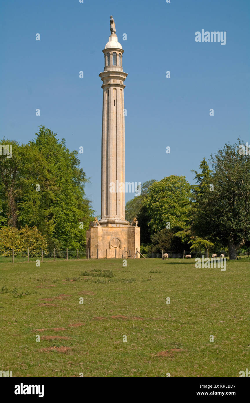 Cobham Monument, Stowe Landscape Garden, Buckinghamshire, England Stock ...