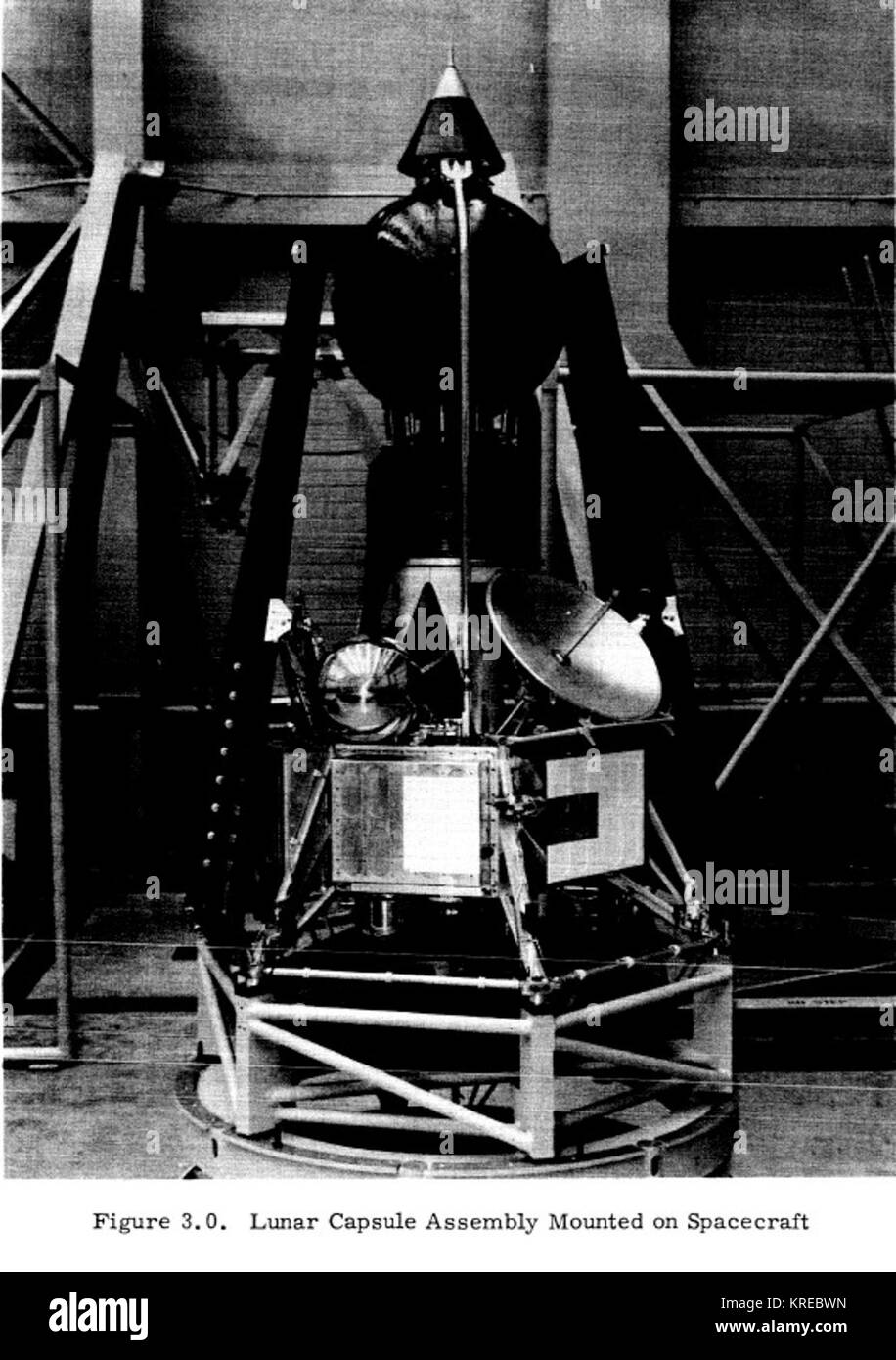Ranger 3-4-5 Lunar Capsule Assembly Mounted On Spacecraft Stock Photo ...