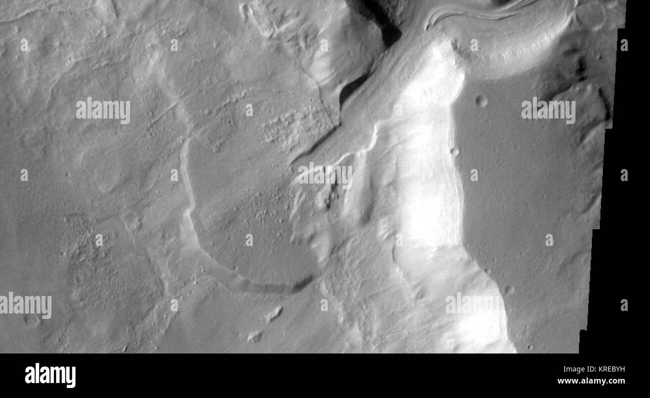 Delta in Ismenius Lacus Stock Photo - Alamy