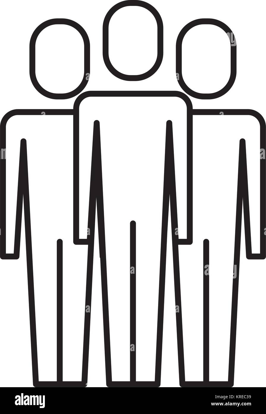 portrait business people teamwork partnership Stock Vector Image & Art ...