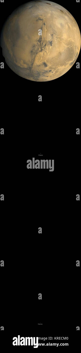 Mars Moons Orbit distance flipped Stock Photo - Alamy