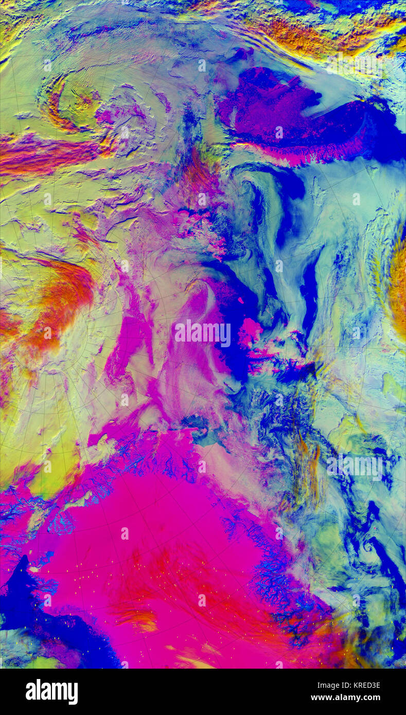 In a photo-like satellite image, the faintest of shadows or shading of ...