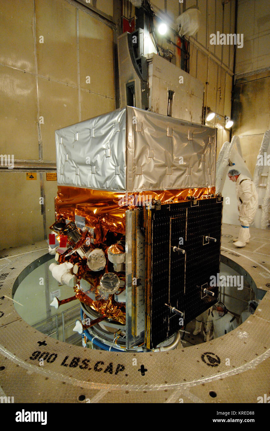GLAST before encapsulation on top of its Delta II Heavy Stock Photo - Alamy