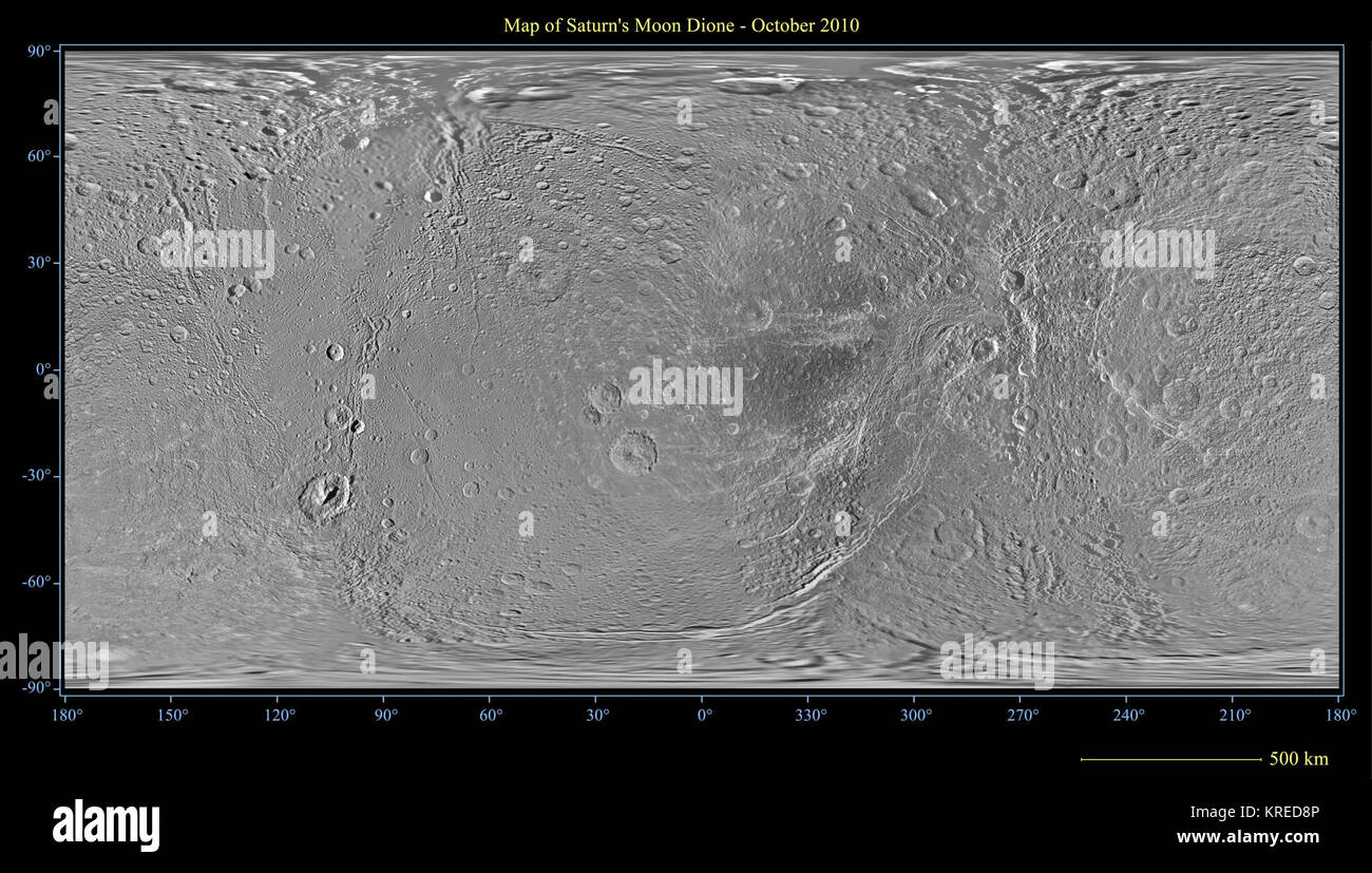 Dione map 2010 PIA12814 Stock Photo - Alamy