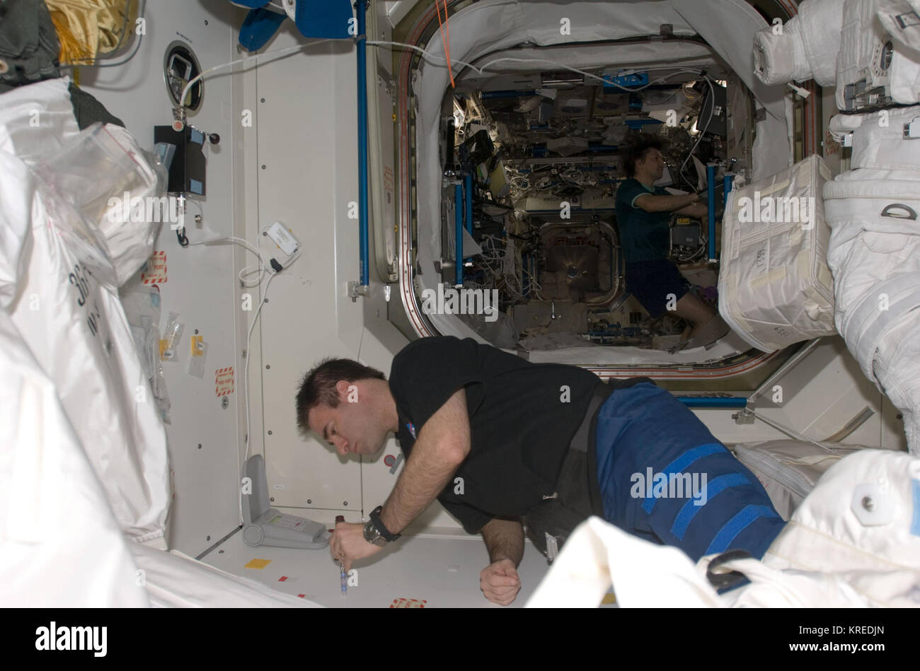 Greg Chamitoff using LOCAD-PTS in Node1 Stock Photo - Alamy