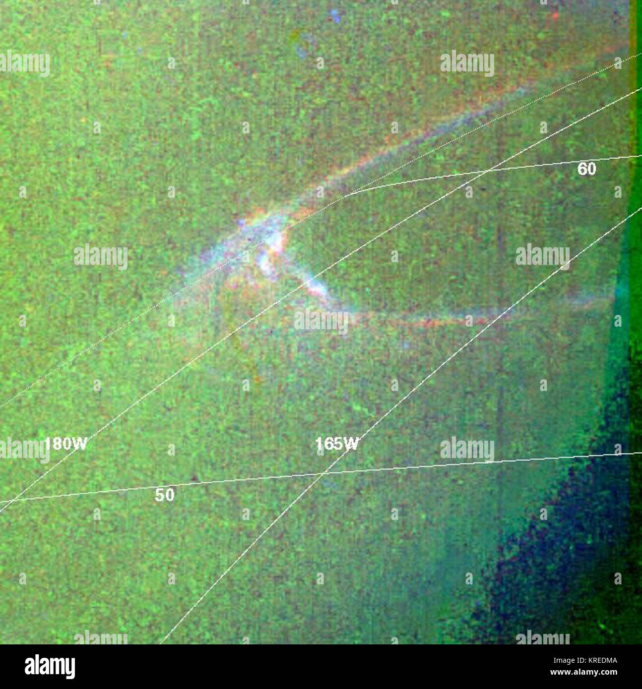 False Color Jupiter Aurora Stock Photo - Alamy