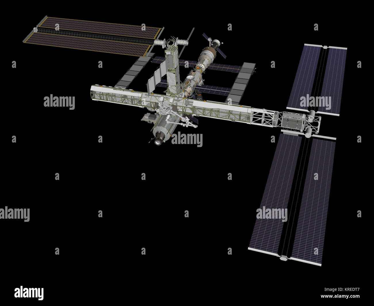 ISS after STS-116 (computer rendering of August 2006 Stock Photo - Alamy