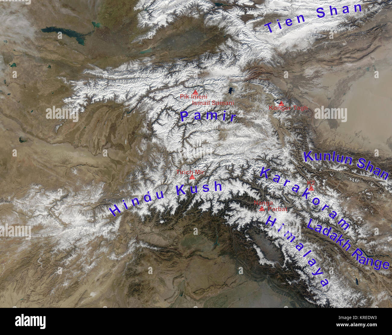 High Asia Mountain Ranges Stock Photo - Alamy