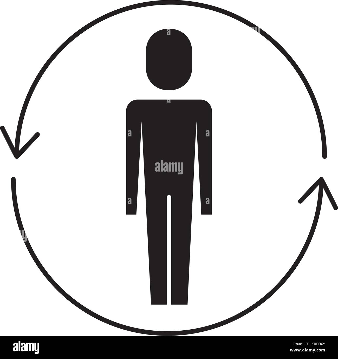 businessman with arrows around solution Stock Vector Image & Art - Alamy