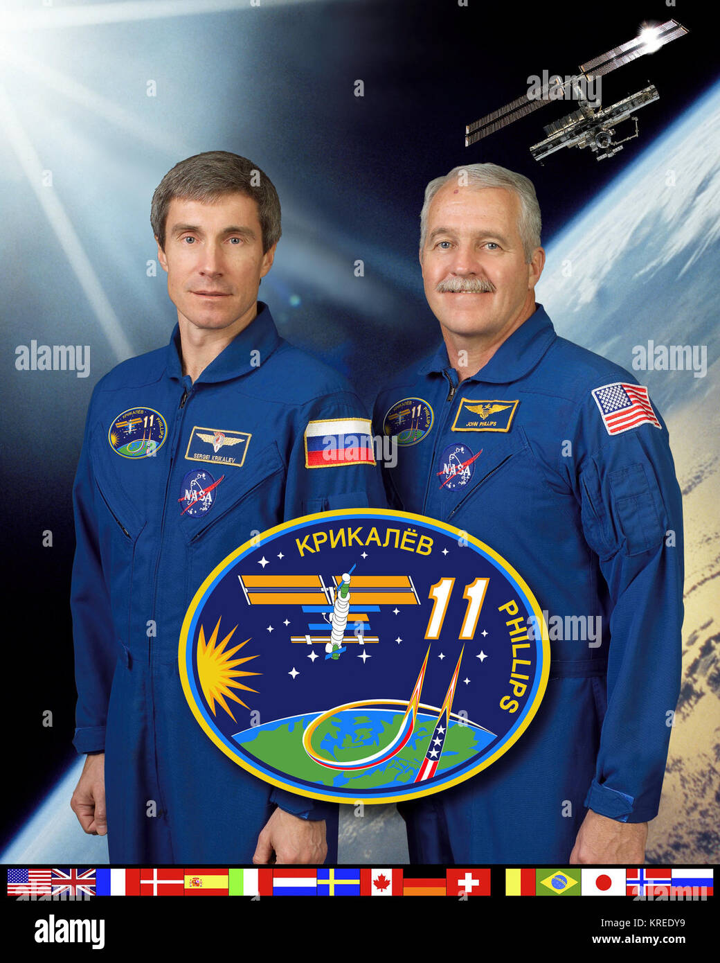 ISS Expedition 11 crew Stock Photo - Alamy
