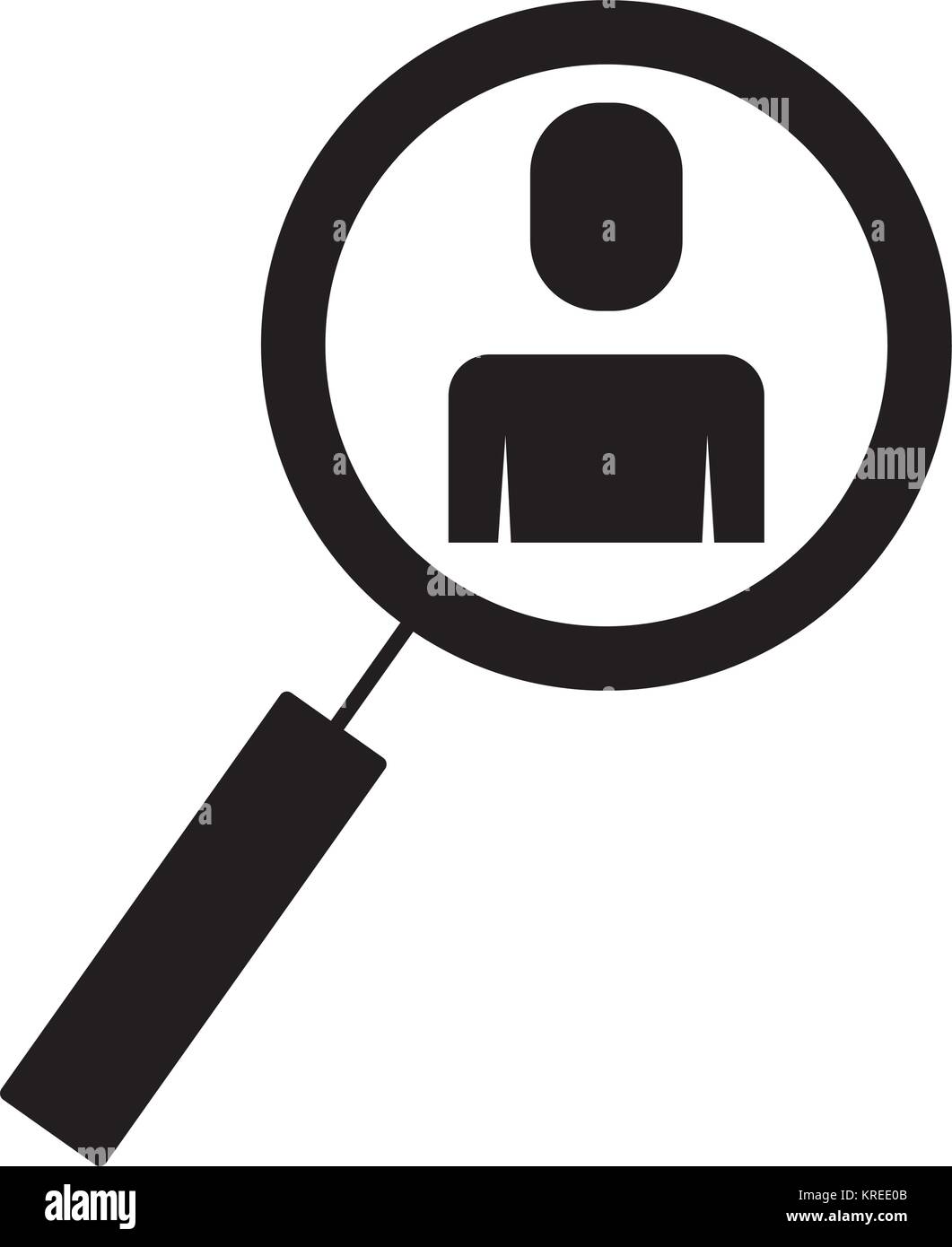 magnifier with business man pictogram icon Stock Vector Image & Art - Alamy