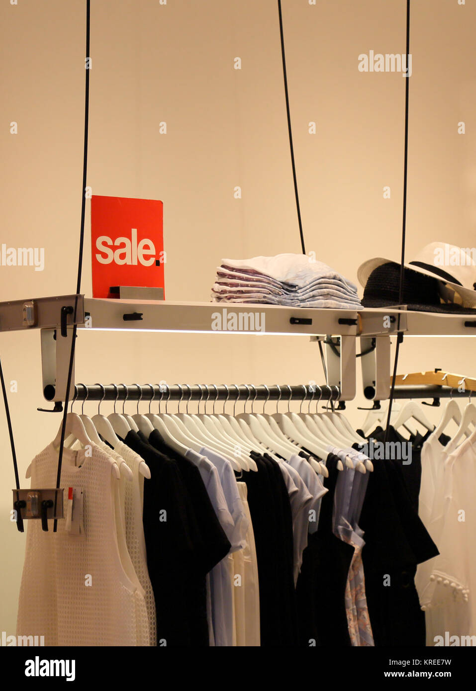 sale sign on shop display Stock Photo - Alamy