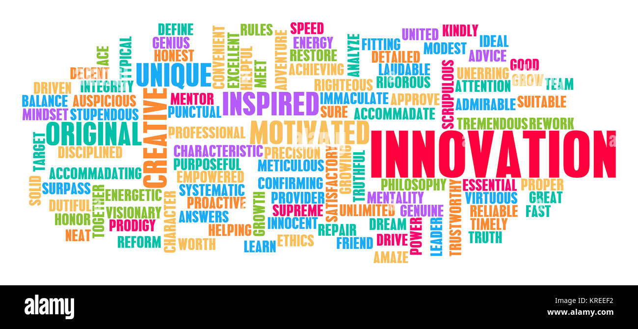 Innovation Word Cloud Concept Stock Photo - Alamy