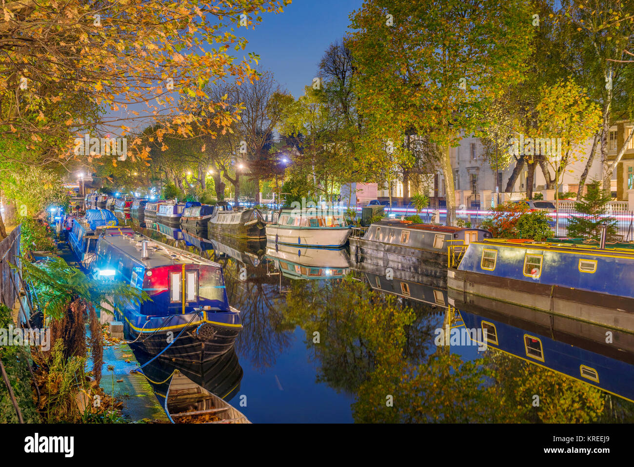 Little Venice night view in London Stock Photo - Alamy
